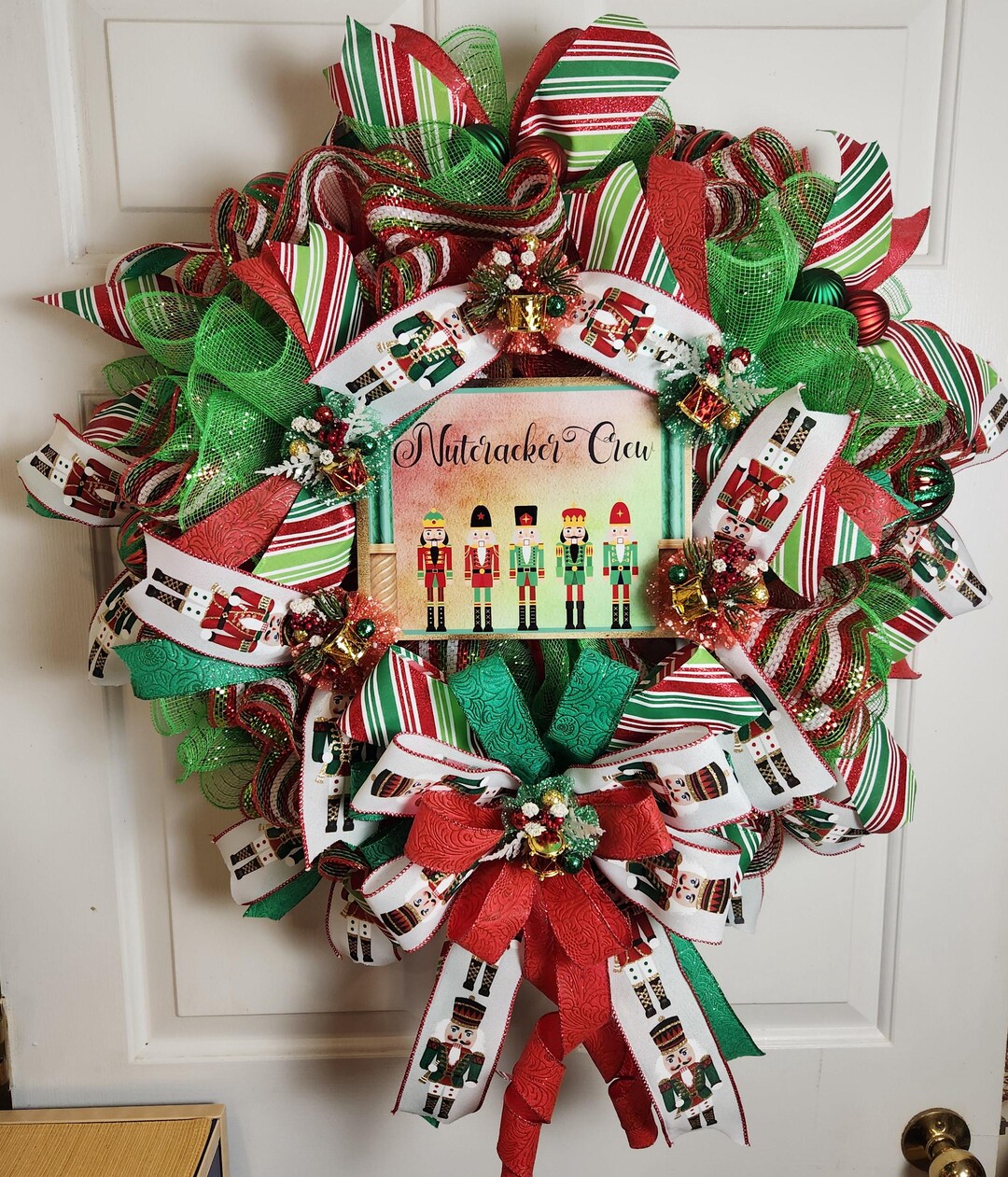 Nutcracker Christmas Wreath. Nutcracker Crew Front Door Wreath ...