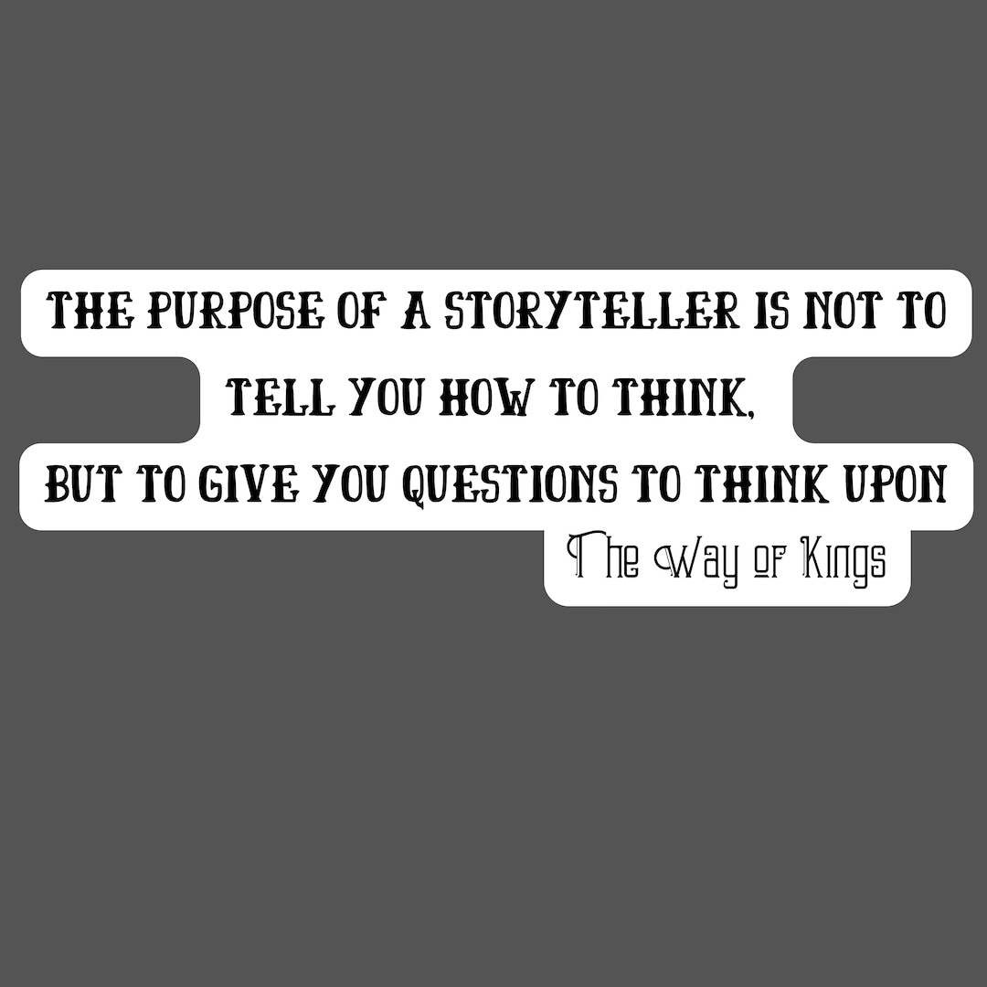 The Way of Kings Quote Vinyl Decal, Cosmere, Stormlight Archive ...