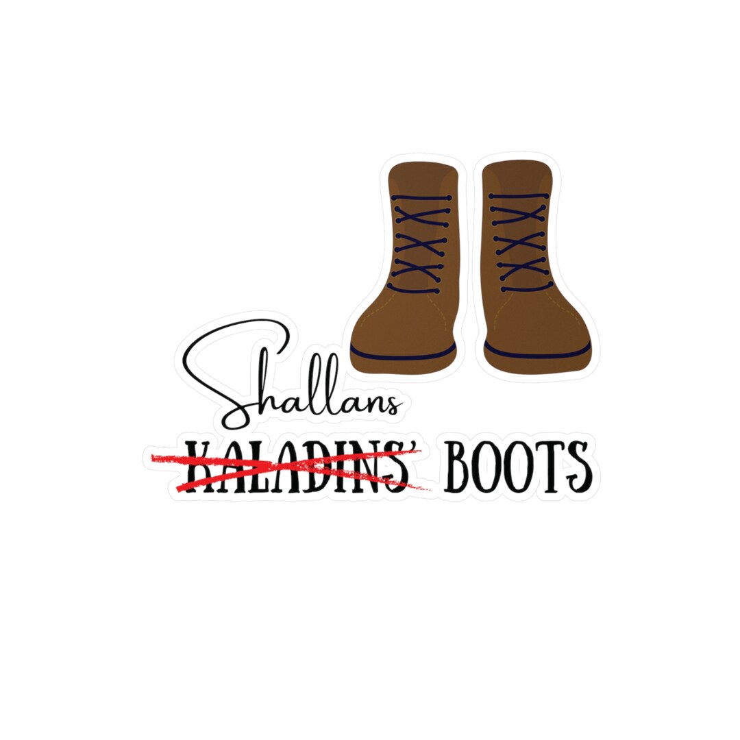 Shallans Boots Vinyl Decal, Kaladins Boots, Cosmere, Stormlight Archive ...