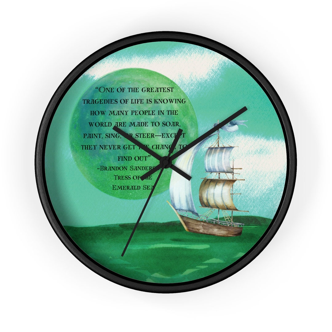 Tress of the Emerald Sea Wall Clock, Brandon Sanderson Quote, Cosmere ...