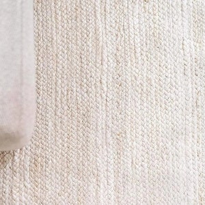 Natural White Boho Jute Rug, off White Jute Area Rug, Ivory Beige Rug ...