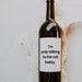 Printable Cat Lover Wine Bottle Label Only Talking to the Cat Fun Cat ...