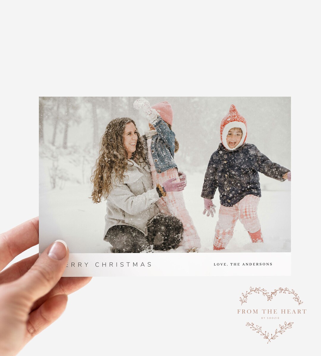 Editable Christmas Photo Postcard – Personalizable Holiday Cards ...