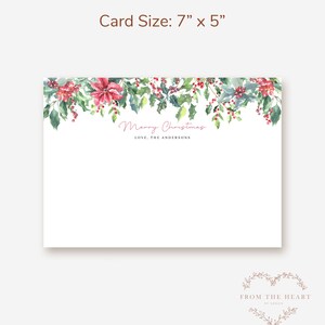 Editable Christmas Name Card Template, Personalized Holiday Note Card ...