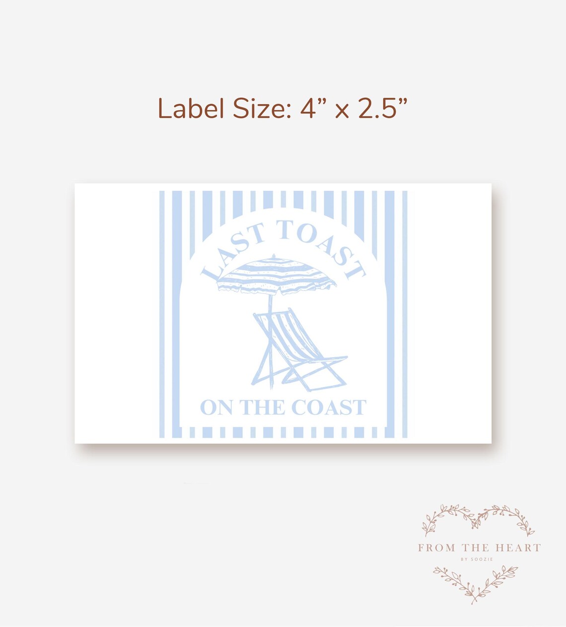 Last Toast on the Coast Bachelorette Mini Champagne Label, Coastal ...