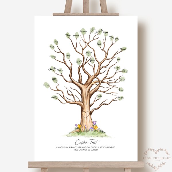Thumbprint Tree - Etsy