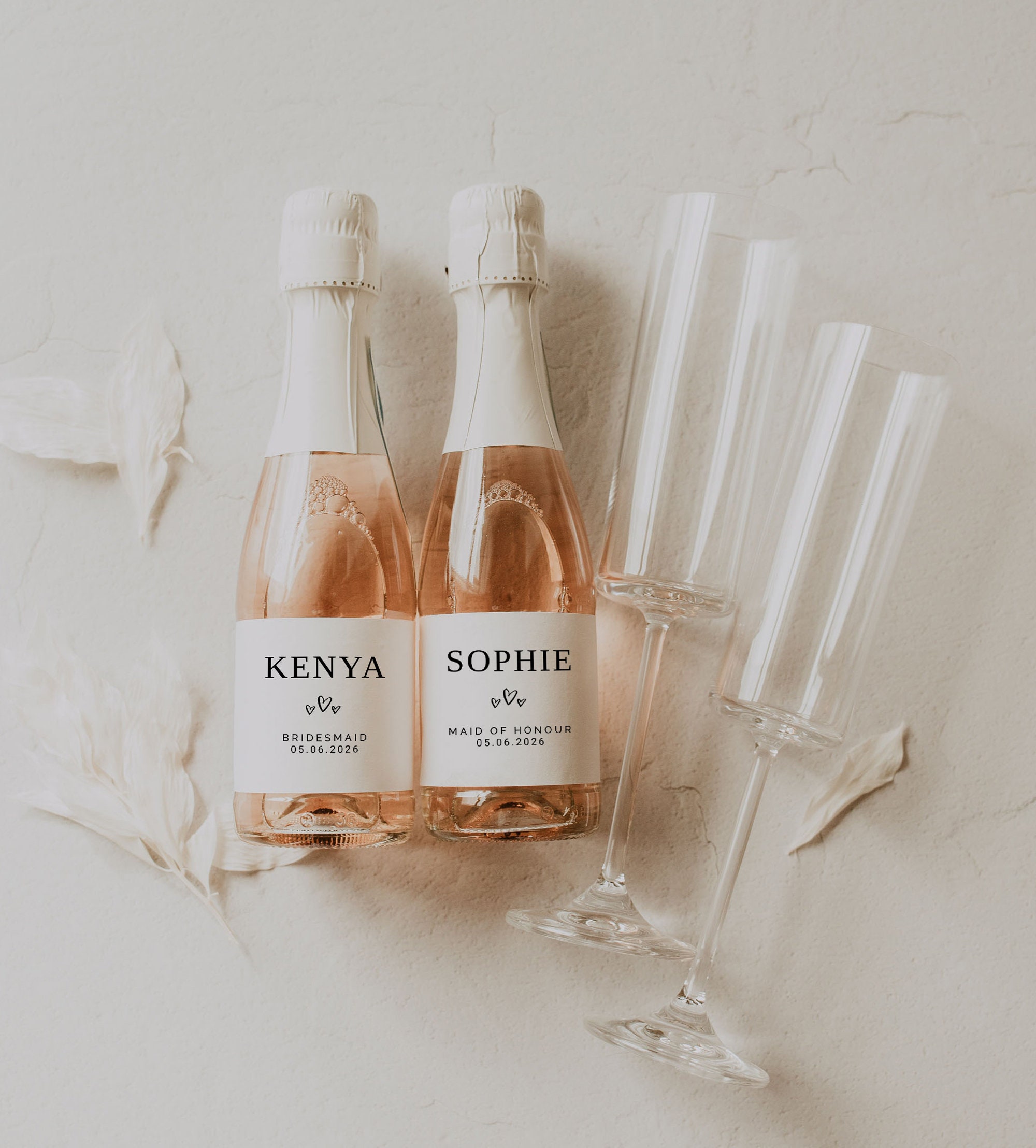 Editable Bridesmaid Proposal Mini Champagne Bottle Label Template ...