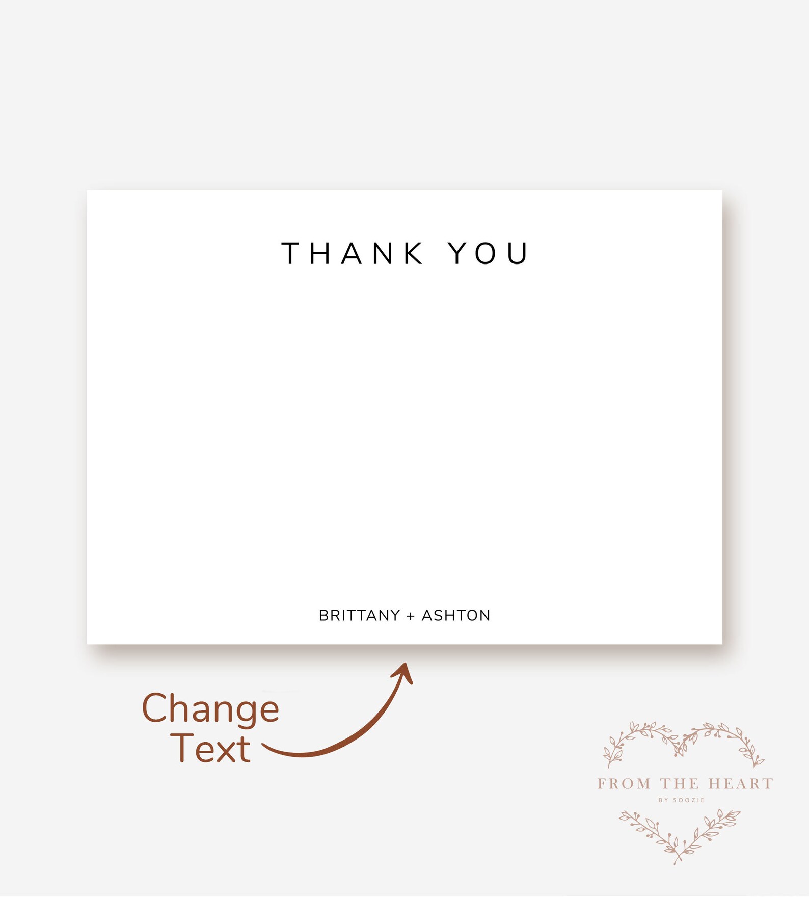 Editable Wedding Thank You Note Template, Custom Printable Wedding ...