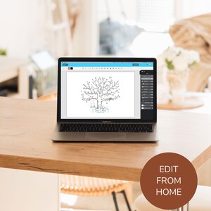 Editable Fingerprint Tree Wedding Guestbook, Printable Thumbprint ...