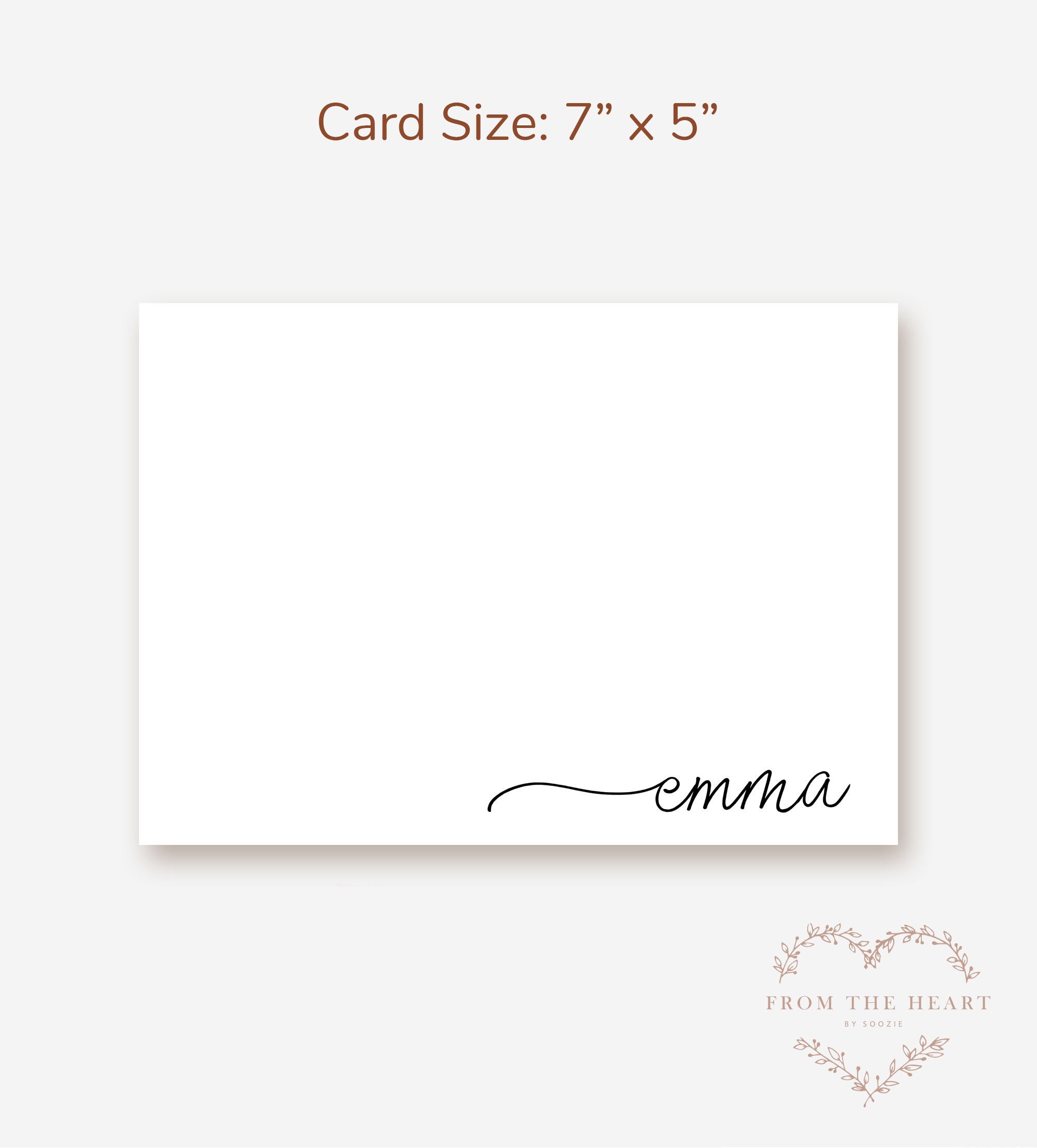 Editable Thank You Note Card – Personalized Flat Stationery Template ...