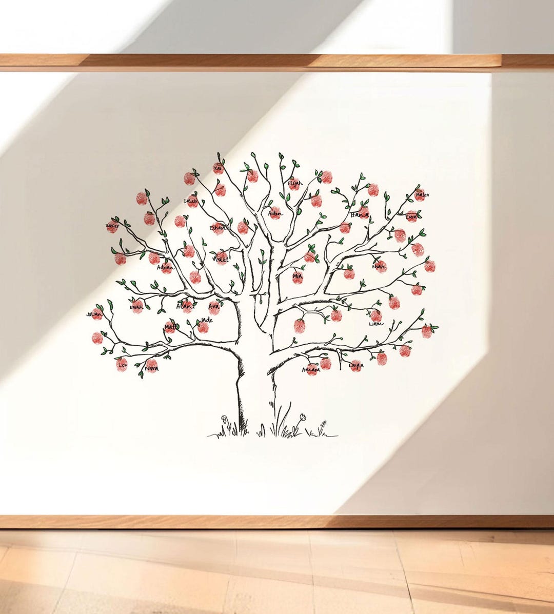 Teacher Appreciation Gift From Class – Fingerprint Tree Printable, Bulk ...