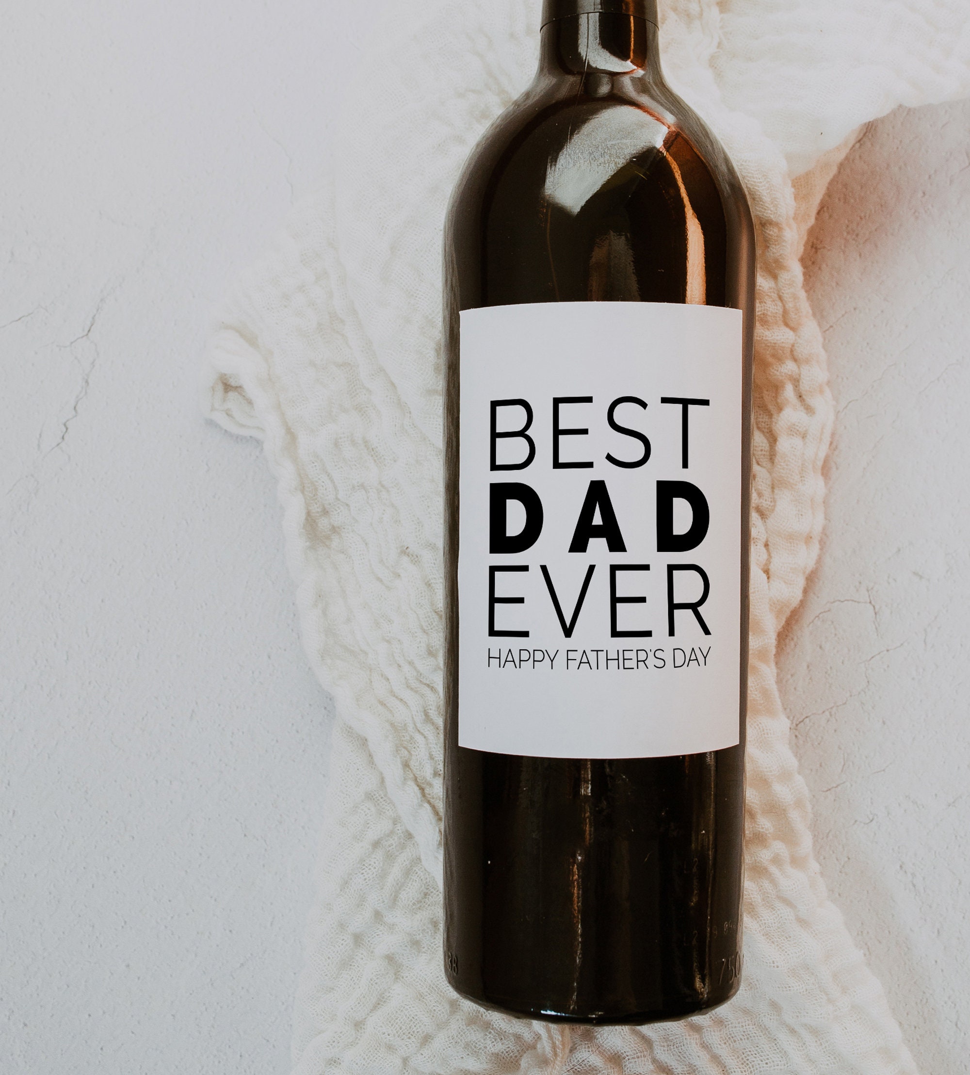 Printable Best Dad Wine Label Best Dad Every Fathers Day Gift for Dad ...