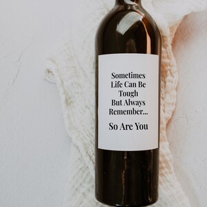 Printable Stay Strong Wine Label Sympathy Gift Loss of Mother Father ...