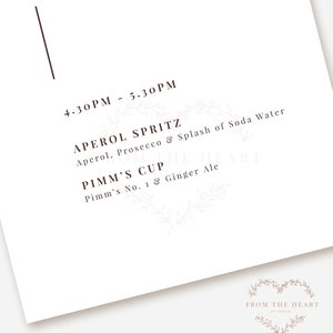 Editable Wedding Cocktail Hour Sign – Signature Drink Sign, Printable ...