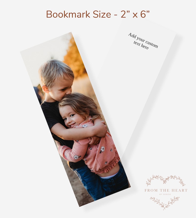 Editable Custom Photo Bookmark, Bookmark Template, Paper Bookmarks ...