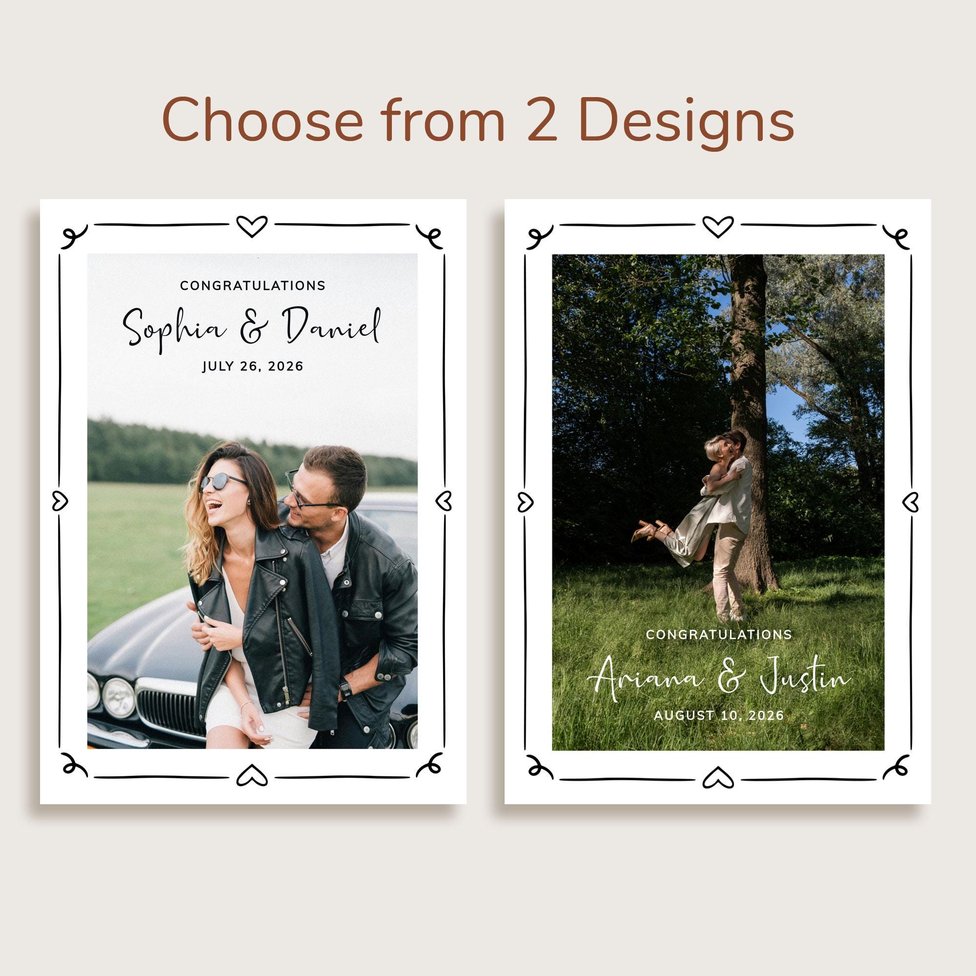 Personalized Wedding Card With Photo – Printable Foldable Wedding ...