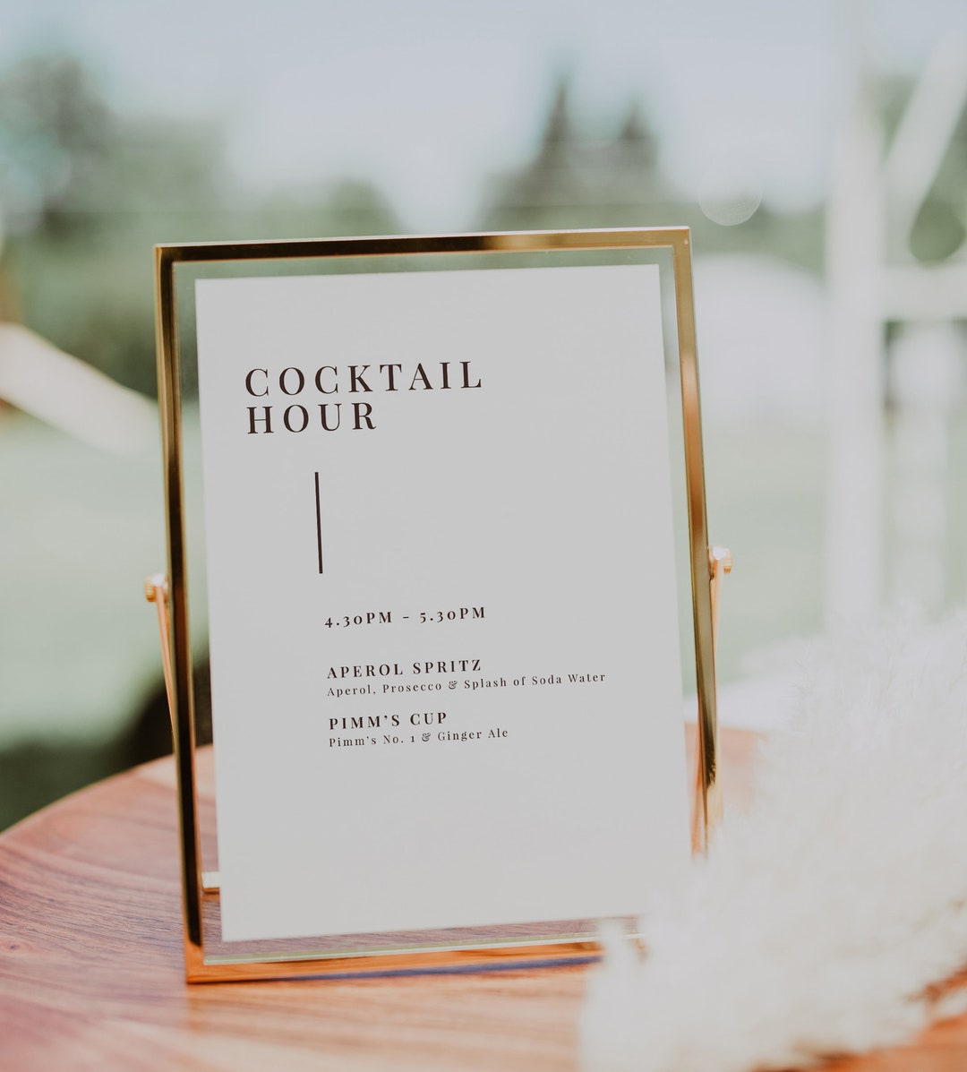 Modern Wedding Cocktail Hour Sign Editable Template, Signature Drink ...