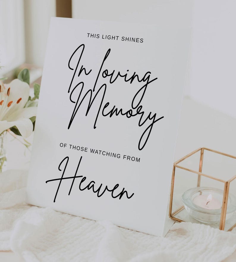Memory Table Sign | in Loving Memory Wedding Sign | Forever in Our ...