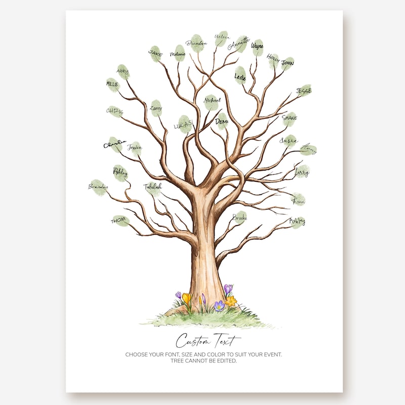 Fingerprint Tree - Etsy
