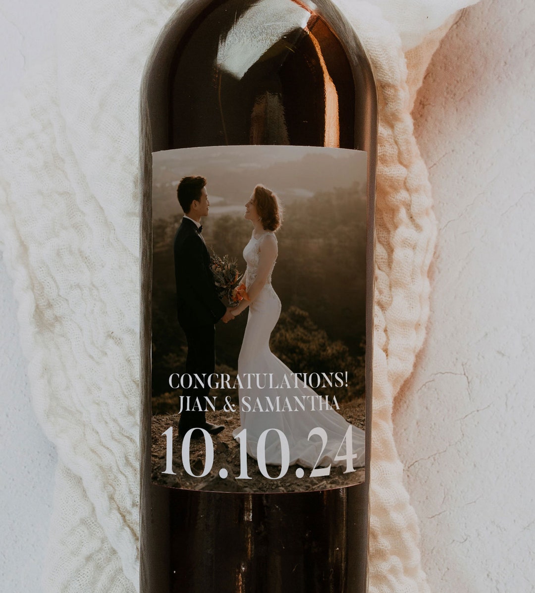Editable Photo Wine Label Template, Custom Picture Wine Labels, DIY ...