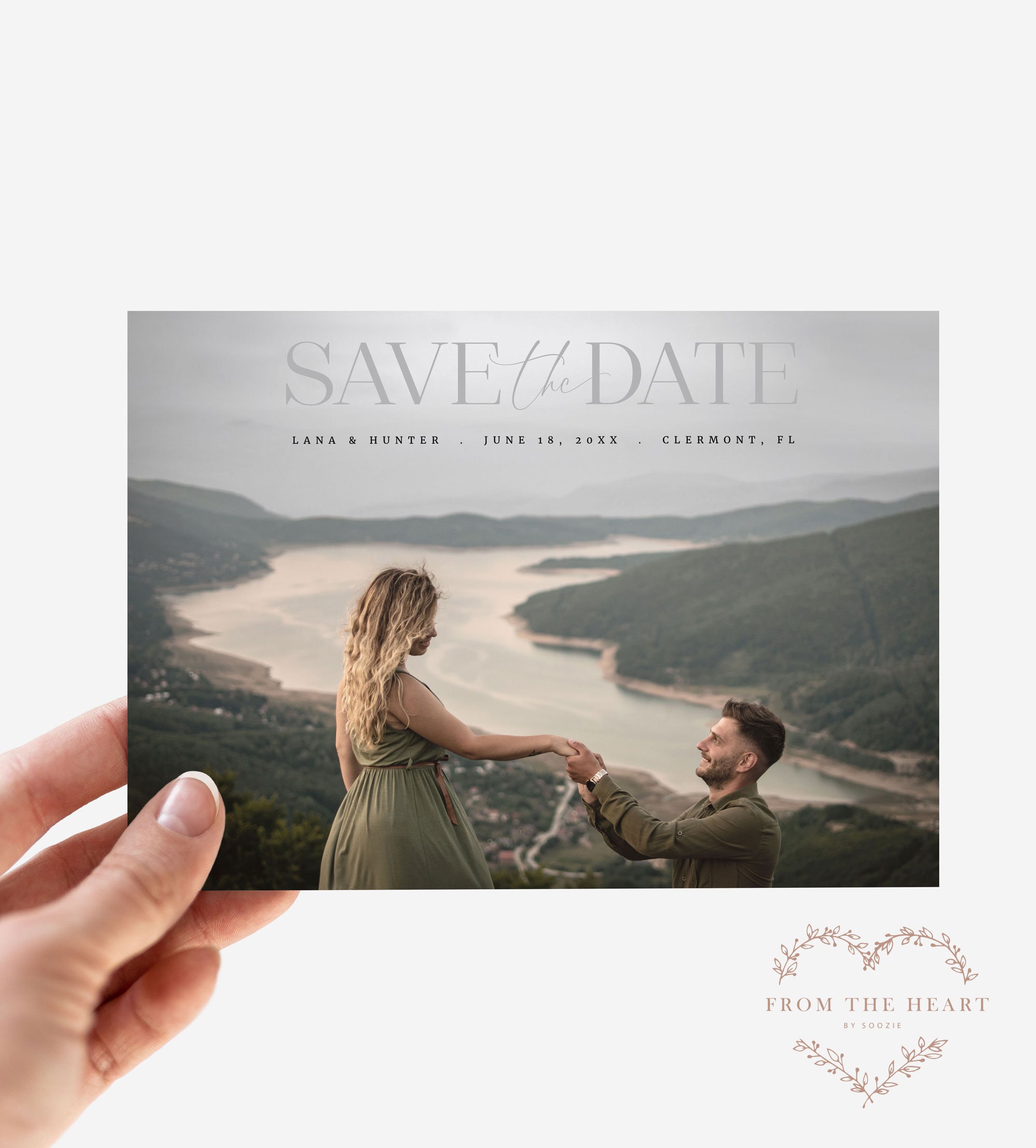 Editable Save the Date Template, Photo Save the Date Cards, Save the ...