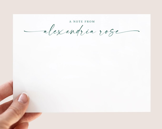 EDITABLE, Personalized Thank You Card, Name, Script, Digital Download ...
