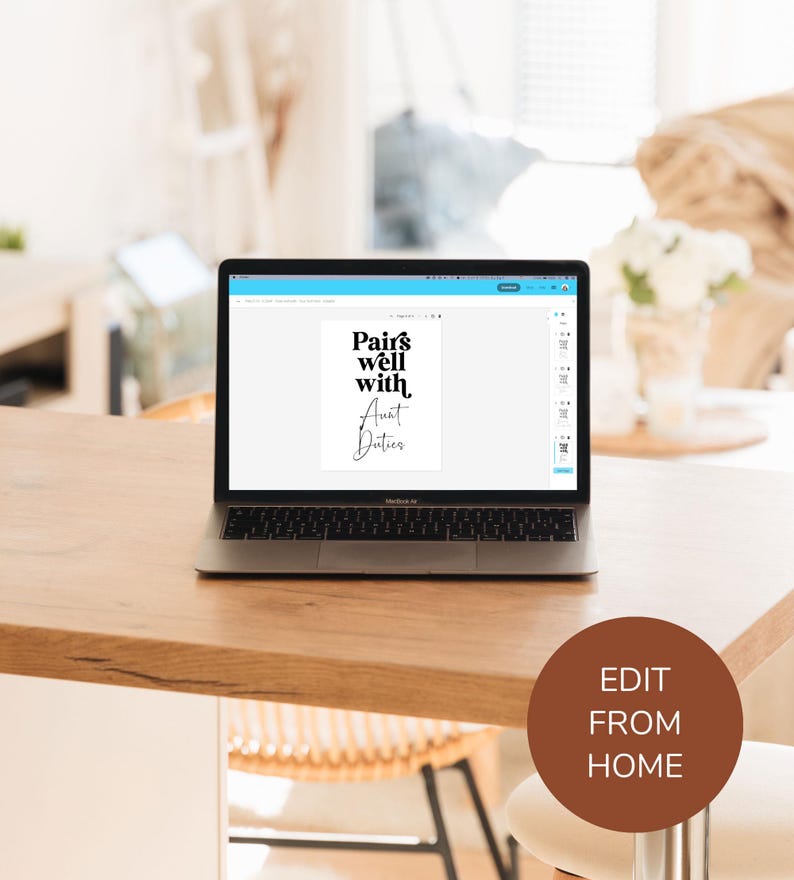 Pairs Well With Custom Wine Label - Editable Template – Printable Wine ...