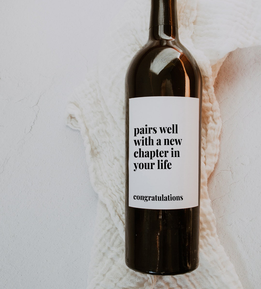 Printable Congratulations Wine Bottle Labels for a New Start Wine ...