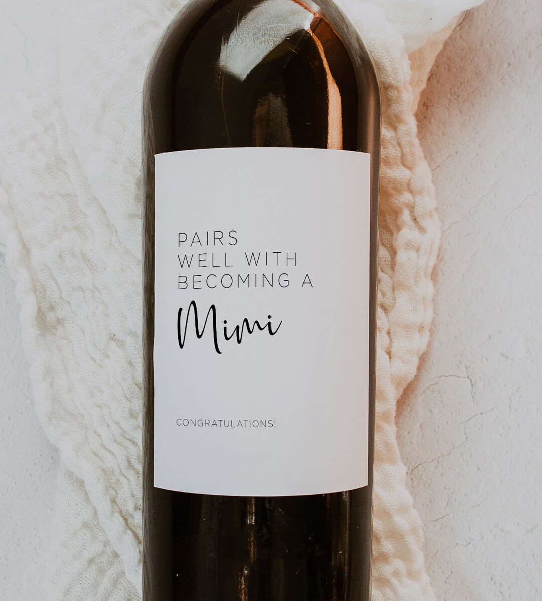 New Mimi Wine Label – Printable Baby Announcement Wine Label ...
