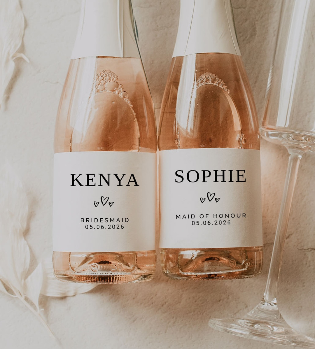 Editable Bridesmaid Proposal Mini Champagne Bottle Label Template ...
