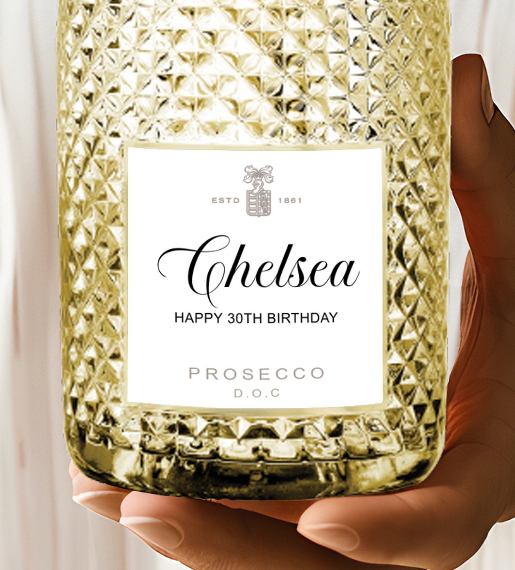 Editable 30th Birthday Champagne Label Template 30th Birthday Wine ...