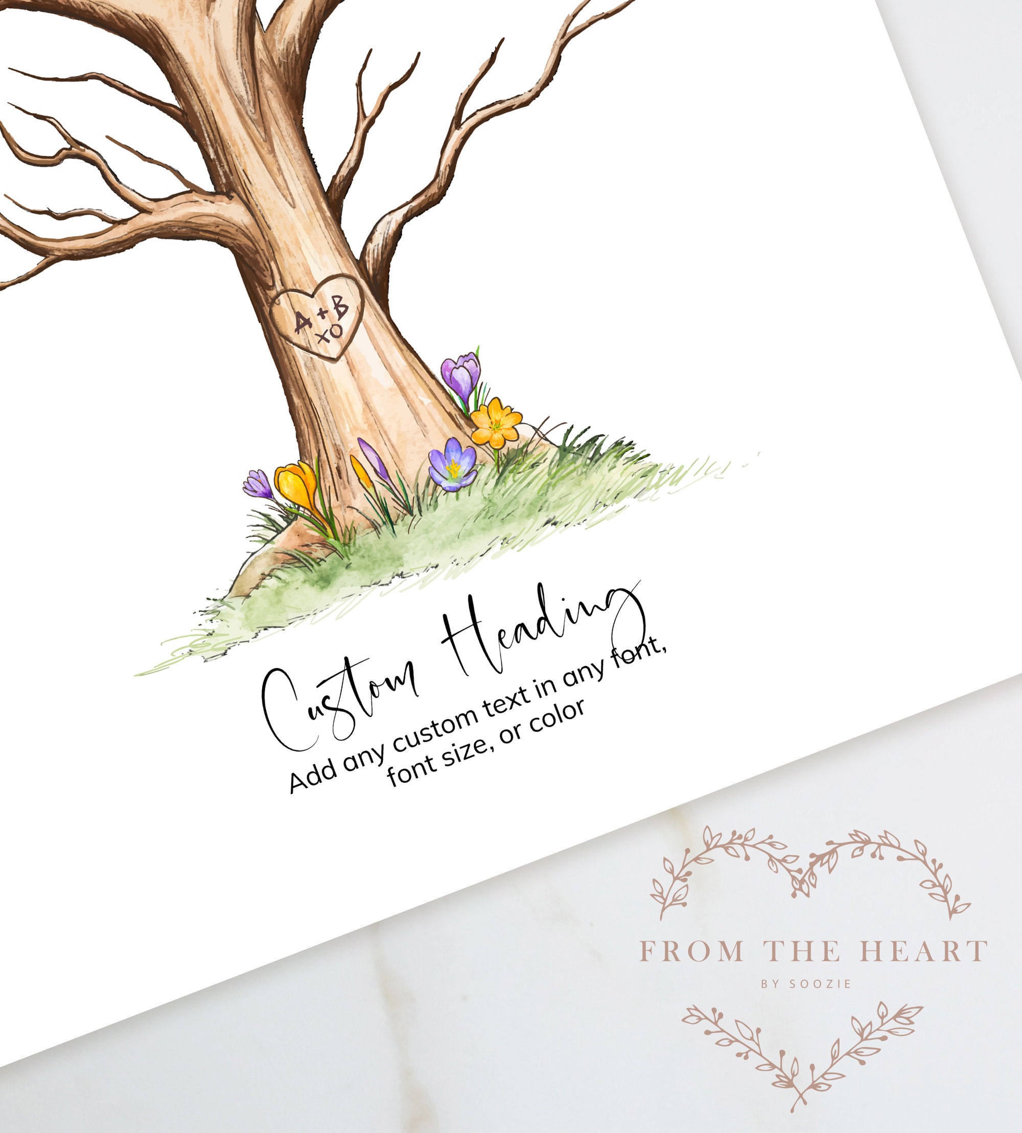 Custom Fingerprint Tree DIY Fingerprint Tree DIY Thumbprint - Etsy