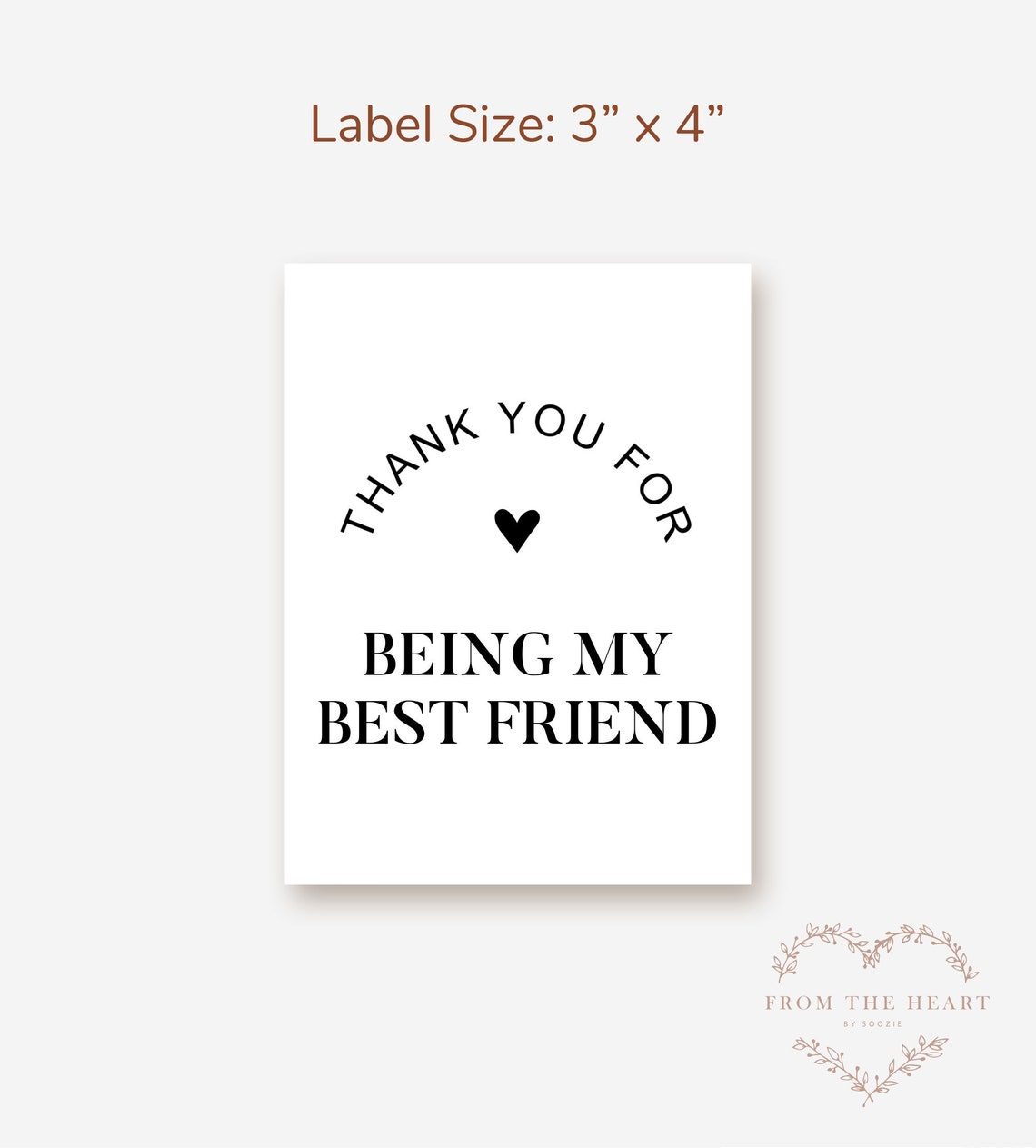 Printable Wine Label - Best Friend Wine Label - BFF Gift - Birthday ...