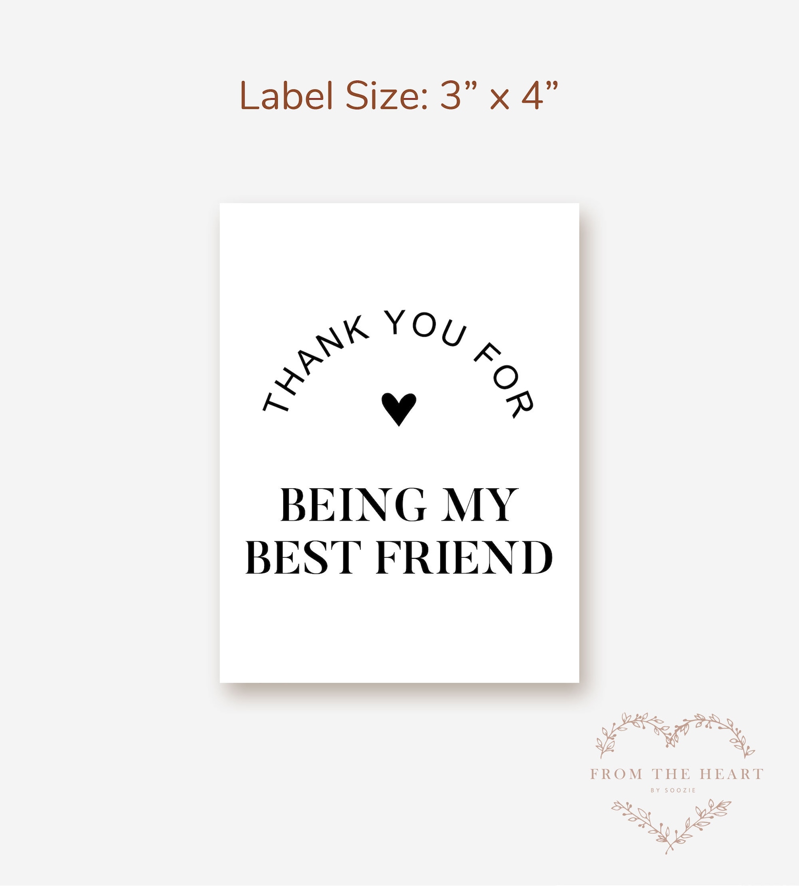 Printable Wine Label - Best Friend Wine Label - BFF Gift - Birthday ...
