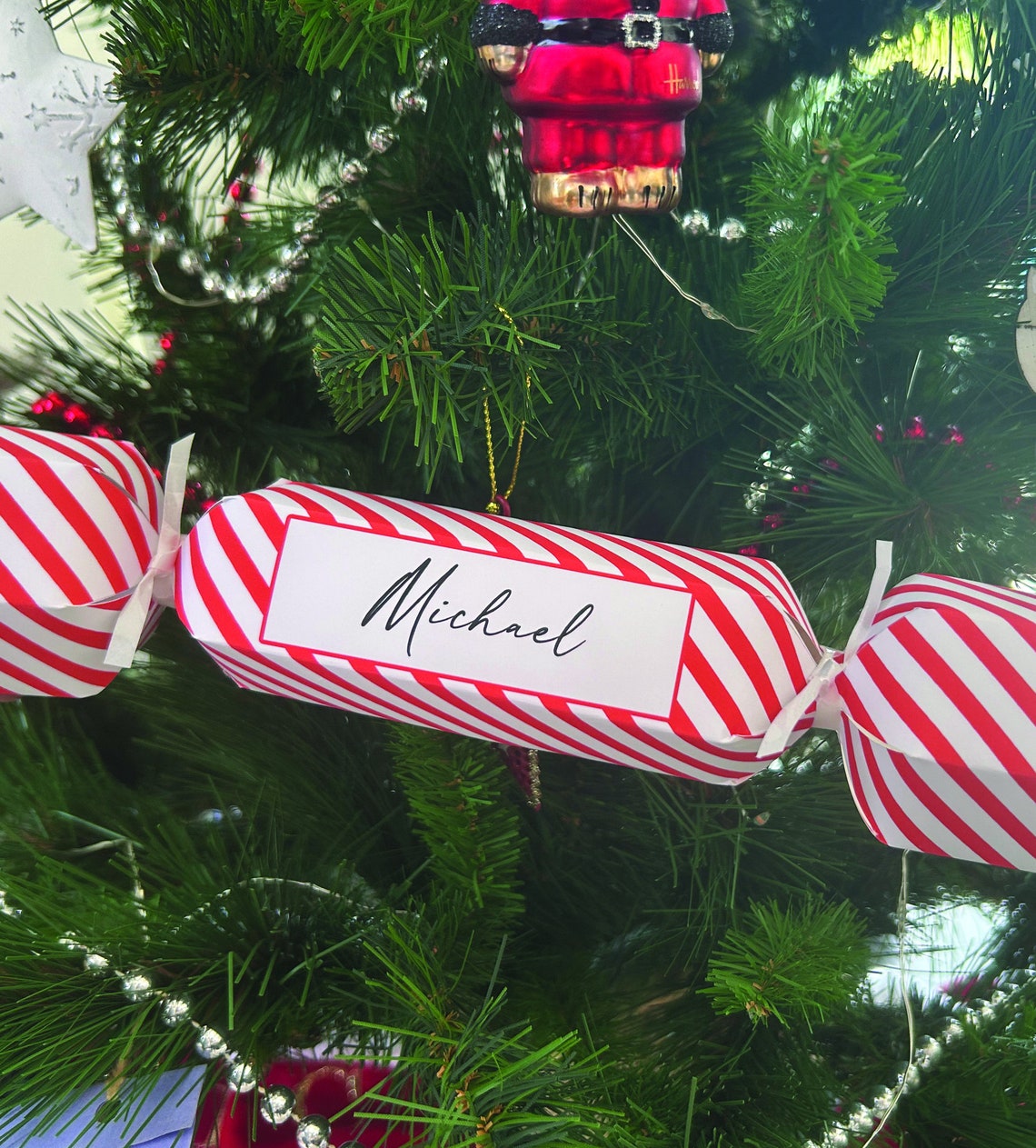Personalised Christmas Cracker Template Instant Download - Etsy