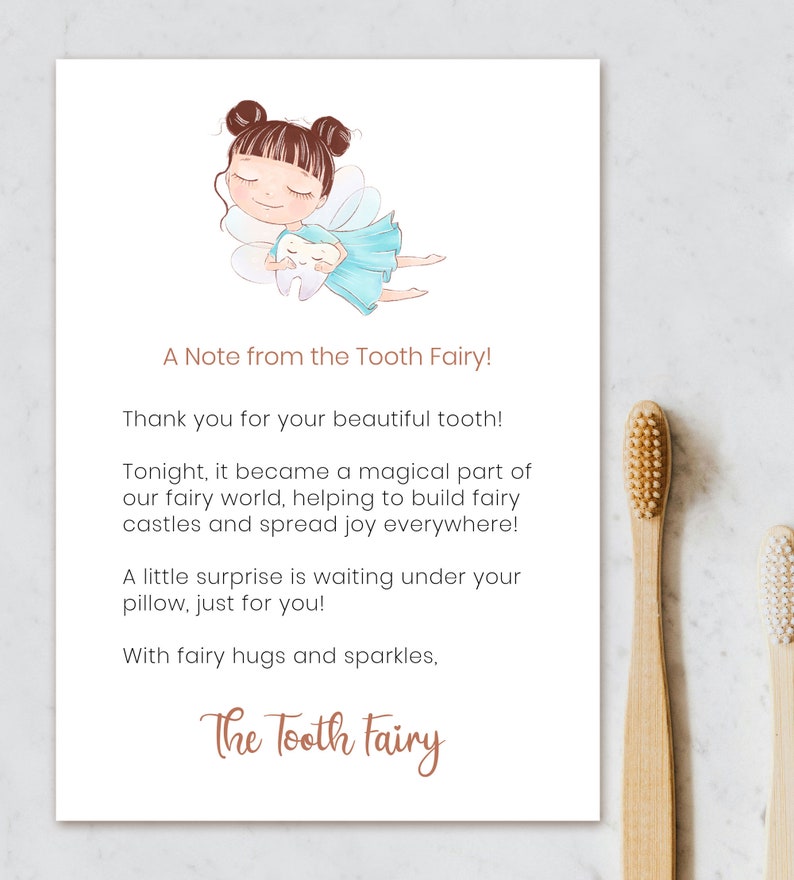 Tooth Fairy Letter, Tooth Fairy Note, Tooth Fairy Printable, Letter ...