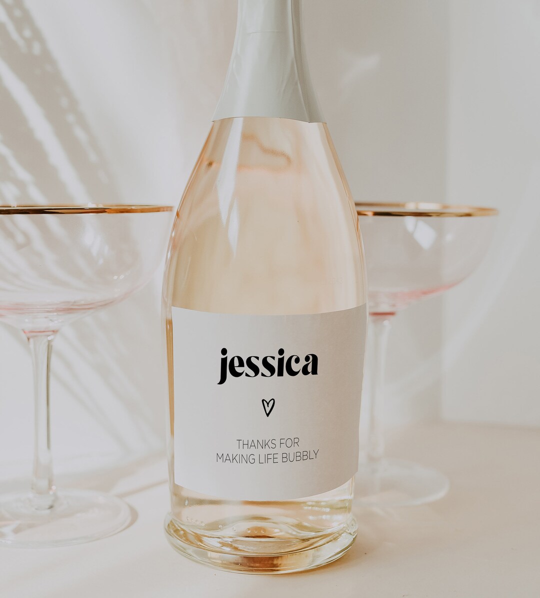 Champagne Wine Label Template, Personalized Wine Bottle Label Templates ...