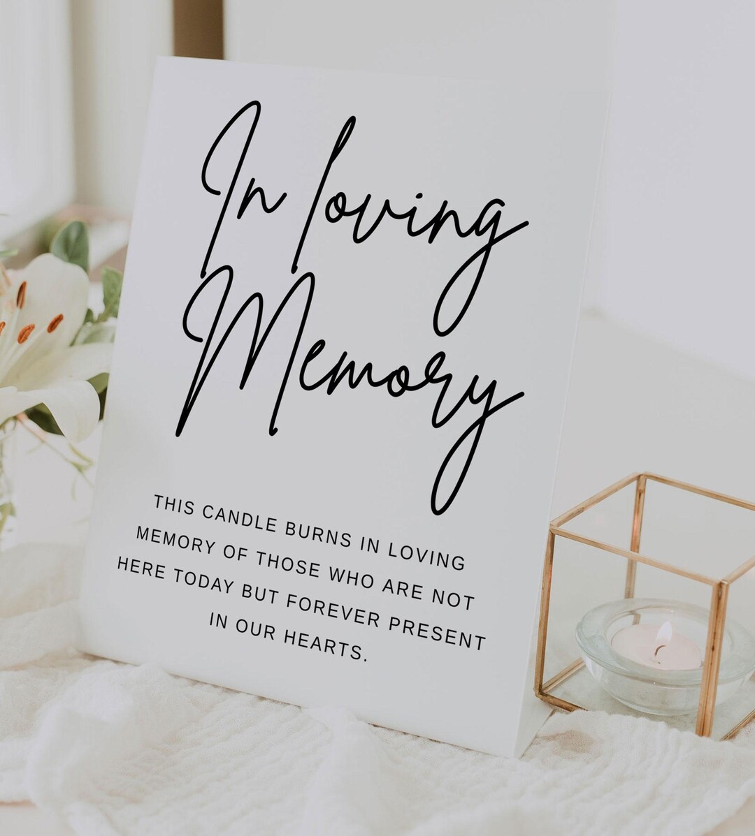 In Loving Memory Wedding Sign | Memory Table Sign | Forever in Our ...