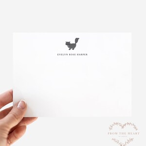 Editable Cat Lover Stationery Template, Personalized Flat Note, Custom ...