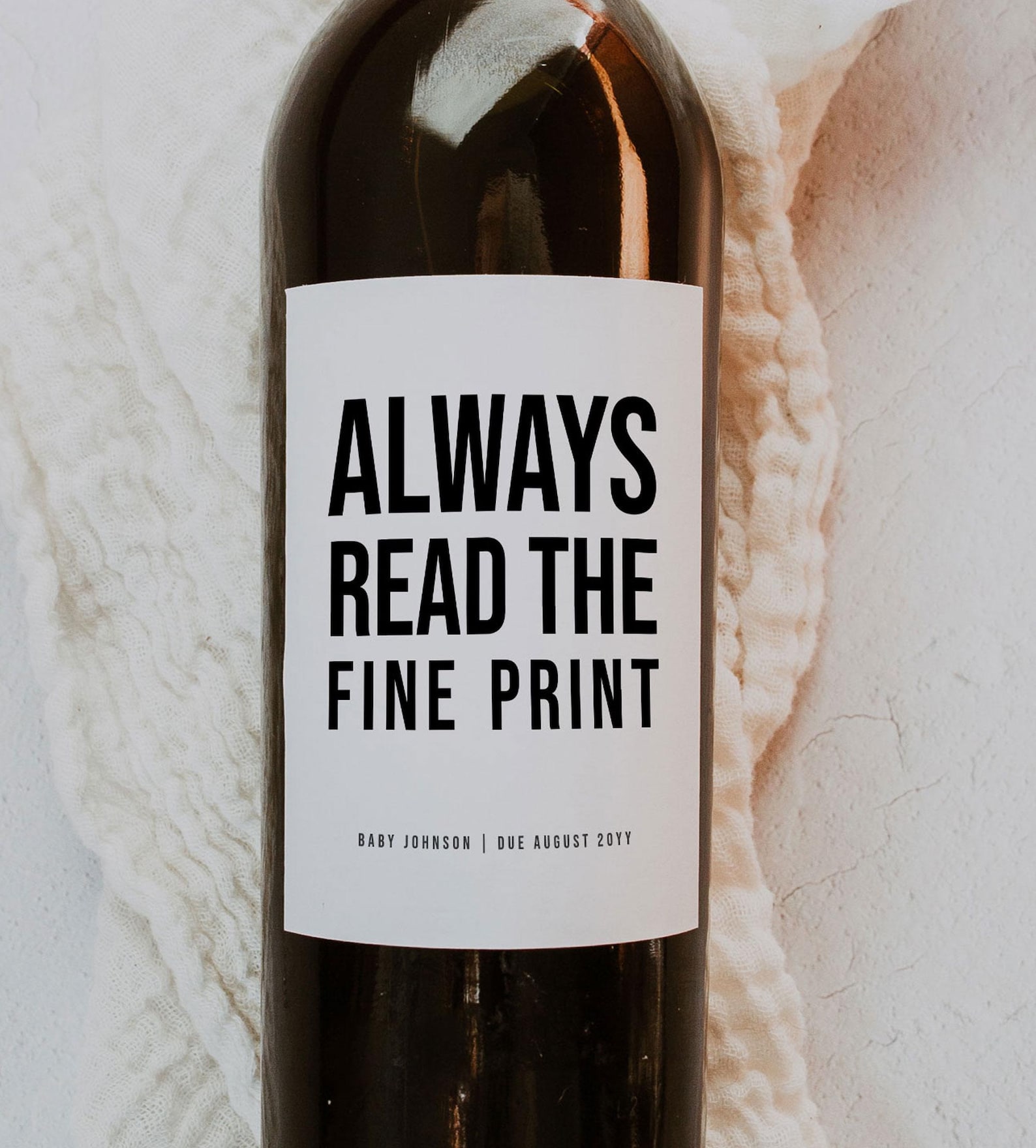 Pregnancy Announcement Wine Label Digital, Printable Wine Label ...