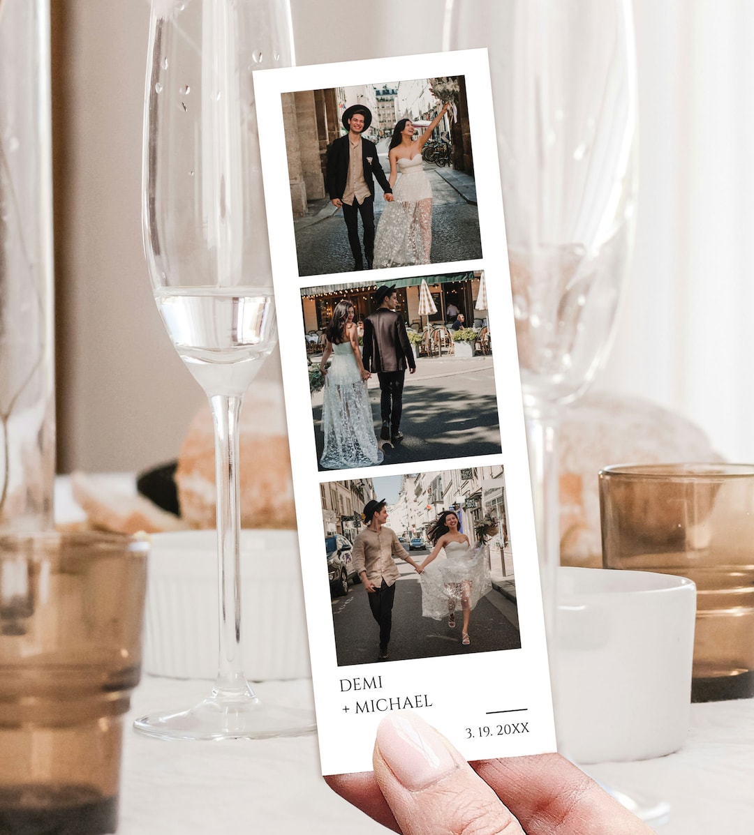 Editable Wedding Photo Booth Strip Template, 2x6 Photo Booth Template ...