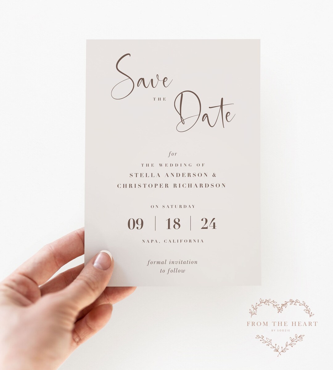 Editable Save the Date Card Template, Save the Date Cards for Weddings ...
