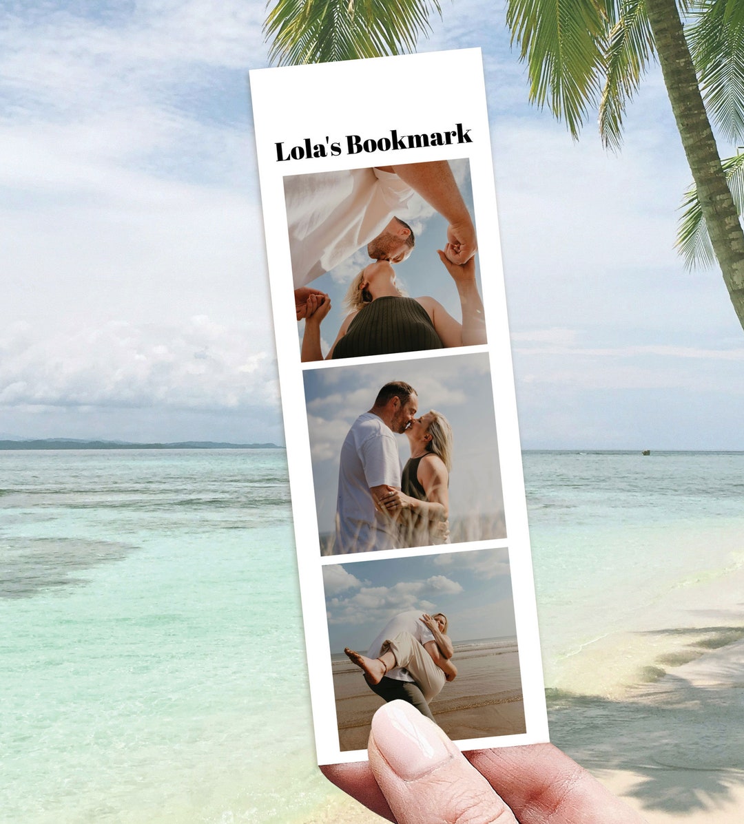 Editable Photo Strip Bookmark for Her – Custom 2x6 Photo Booth Bookmark ...
