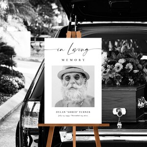 Editable Funeral Welcome Sign Memorial Welcome Sign, Funeral Poster ...