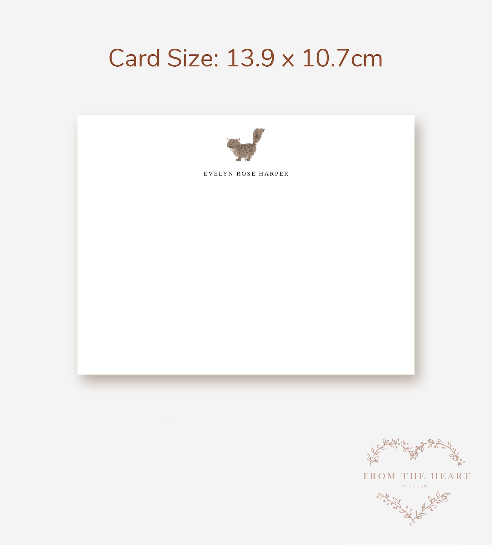 Editable Cat Lover Stationery Template, Personalized Flat Note, Custom ...