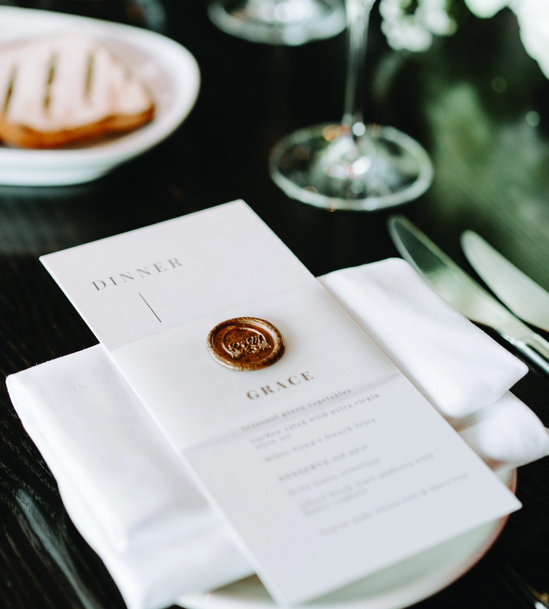 Printable Wedding Menu Template, Personalized Dinner Menu Wedding ...