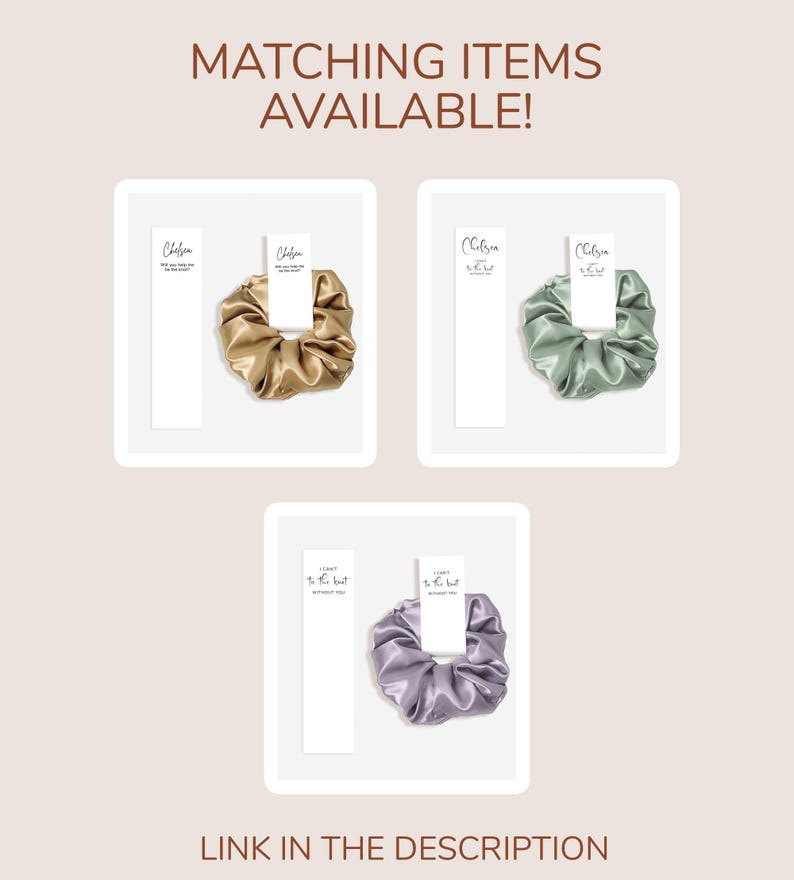 Printable Scrunchie Tag for Bridesmaid Proposal Gifts Maid of Honor ...