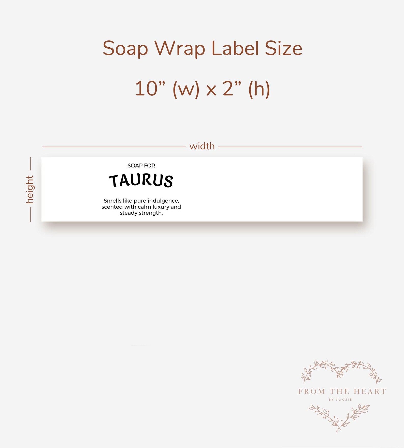 Taurus Soap Label – DIY Birthday Gift, Handmade Soap Wrap, Astrology ...