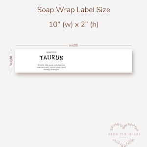 Taurus Soap Label – DIY Birthday Gift, Handmade Soap Wrap, Astrology ...