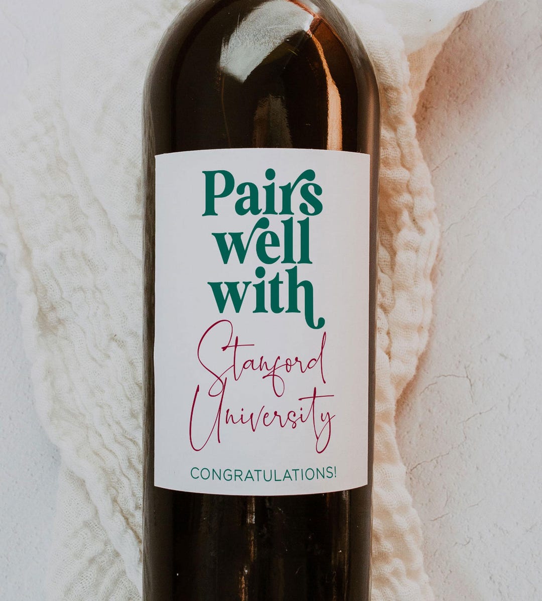 Stanford University Acceptance Letter Gift - Printable Wine Bottle ...